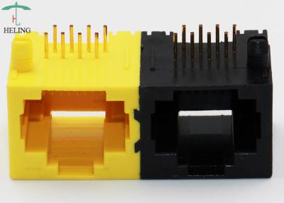 中国 ネットワークのルーターのための二重色1x2の港直角RJ45 8P8Cのコネクター 販売のため