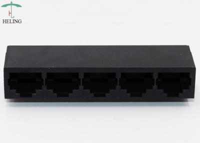 中国 1 x 5側面の記入項目RJ45のメス コネクタ保護されていないタブTHTのはんだ 販売のため