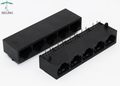 China 1 x 5 Lötmittel Seitendes eintritts-RJ45 Buchsen-Unshielded des Vorsprungs-unten THT zu verkaufen