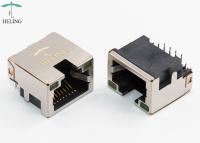 China Right Angle RJ45 Jack Connector Overhangs PCB For DSL / ADSL /XDSL for sale