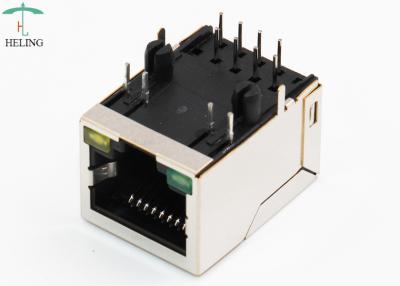 China THT Soldering Right Angle RJ45 8 Pin Connector Tab Down For PC Mainboard for sale