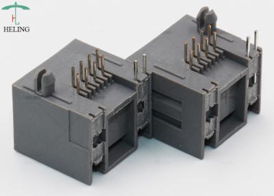 Cina Connettore Unshielded Jack modulare di Ethernet RJ45 1 x 2 porti per il ripetitore della rete in vendita