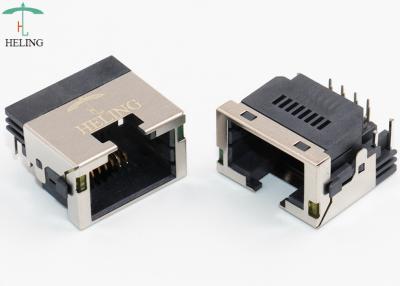 China 8 Pin Right Angle Female RJ45 Crimp Connector For Ethernet Router for sale