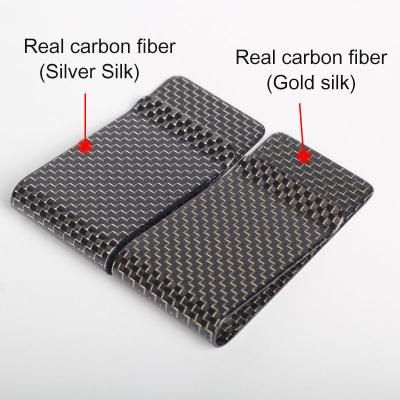 China Free Sample Classical carbon fiber money clip minimalist wallet 38mm for sale