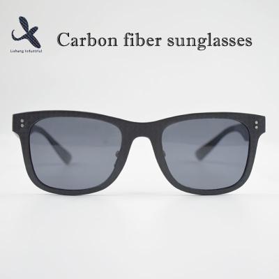 China Factory price Logo printing available carbon fiber frame sunglasses Polarized TAC Lenses for sale