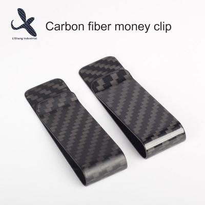 China Factory Price 22mm carbon fiber money clip carbon wallet glossy surface for sale