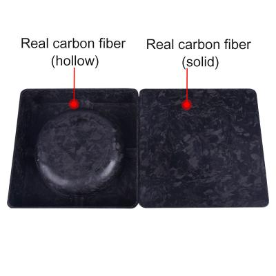 China Hot Selling Custom Carbon Fiber Cigar Ashtray with Logo,Glossy Real Carbon Fiber Gifts for sale
