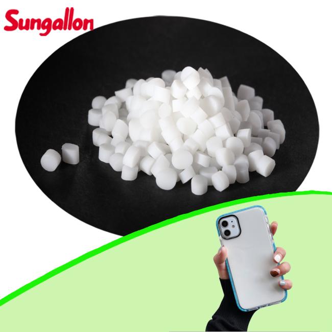 White opaque TPE elastomer material granules