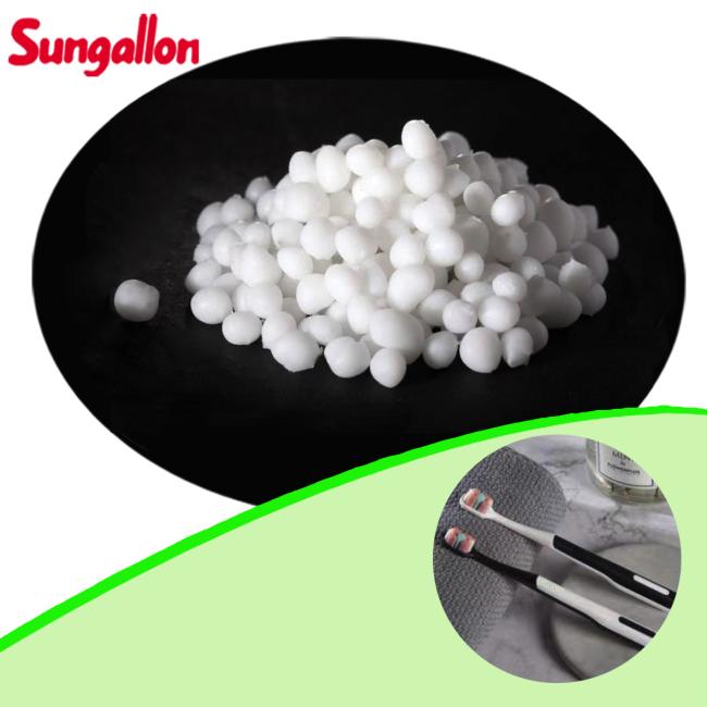 Recycled TPE granules close-up