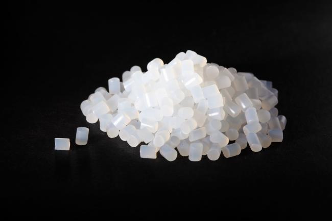 TPR Granules sample showing material texture and color