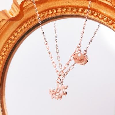 China Modern 18kt Yellow Gold Mini Pendant Necklace for sale