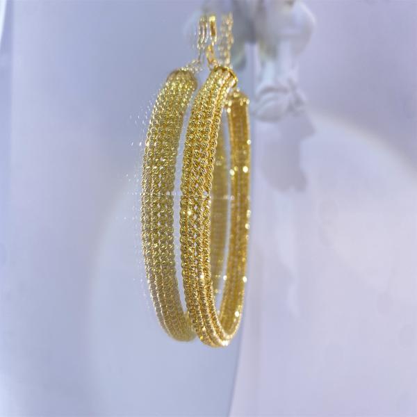 Quality Chic Small Gold Plumeria Earrings for sale
