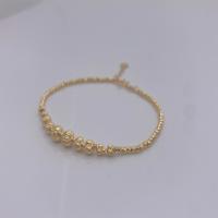 China 18K Solid Rose Gold Heart Bracelet 45cm Adjustable Chain Fine Jewelry for sale