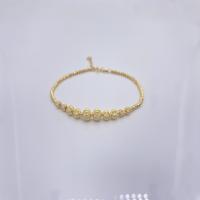 China 18K Solid Rose Gold Heart Bracelet 45cm Adjustable Chain Fine Jewelry for sale