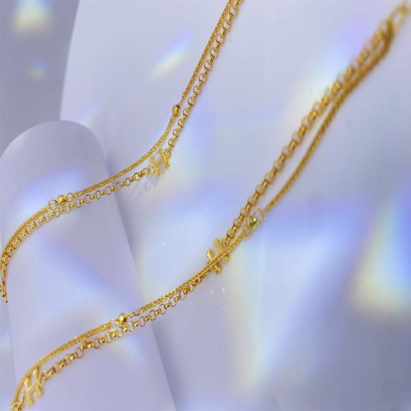 Quality Glamorous Women's Jewelry 18K Solid Gold Heart Bracelet for sale