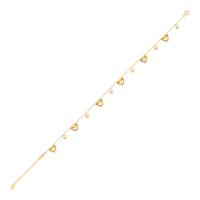 China Custom Name 18K Gold Anklets Personalized Initial Design Rose Gold Yellow White Gold Women Anniversary Gift for sale
