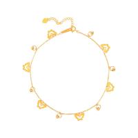 China Custom Name 18K Gold Anklets Personalized Initial Design Rose Gold Yellow White Gold Women Anniversary Gift for sale