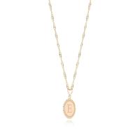 China 18K Gold Initial E Pendant Necklace for Women Custom Size Rose Gold Yellow Gold White Gold for sale