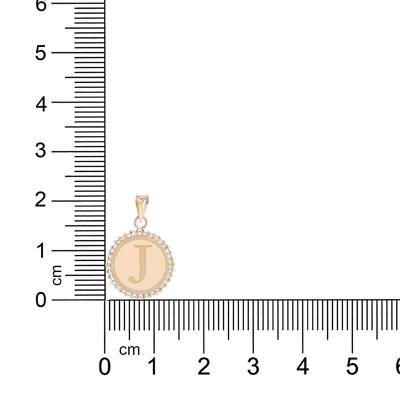 Cina 18K Gold ‘J’ Pendant Necklace in vendita