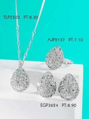 China Christmas present gift water droplet shape necklace & rings & earrings for women for sale