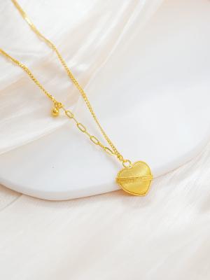 China Christmas present heart pendent for women girl lover 24K jewelry for sale