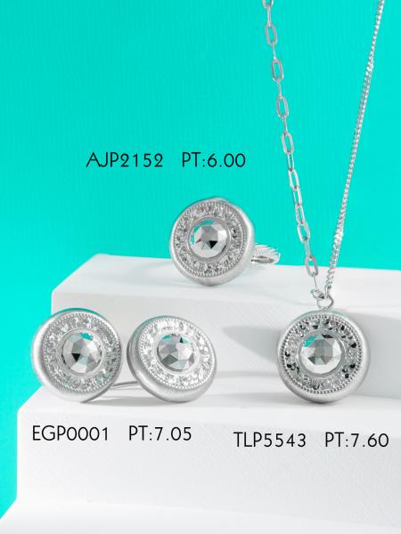 Quality Platinum Wheel shape set necklace & earring & ring new special jewelry. for sale
