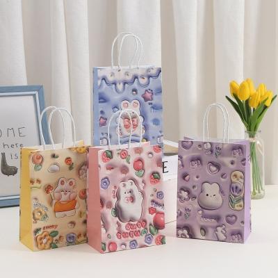 Cina Cute coniglio in rilievo sacca di decorazione per la festa di Pasqua colore personalizzato accettato biodegradabile in vendita