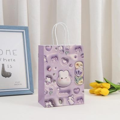 Cina Cute coniglio in rilievo sacca di decorazione per la festa di Pasqua colore personalizzato accettato biodegradabile in vendita