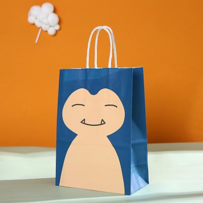 China Jigglypuff Squirtle Monsters thema Kraft papieren geschenkzak voor kinderen verjaardagsfeest Te koop