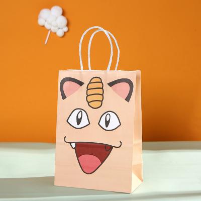 China Jigglypuff Squirtle Monsters thema Kraft papieren geschenkzak voor kinderen verjaardagsfeest Te koop