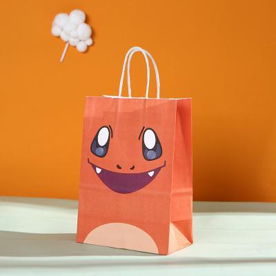 China Jigglypuff Squirtle Monsters thema Kraft papieren geschenkzak voor kinderen verjaardagsfeest Te koop