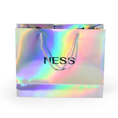 Cina Personalizzazione taglia mano lunghezza manico Gioielli carta borsa da shopping con stampa del logo di lusso in vendita