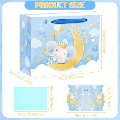 China Saco de compras de papel personalizado Eco-friendly 250 Gsm com corda de fita para embalagem de presentes à venda