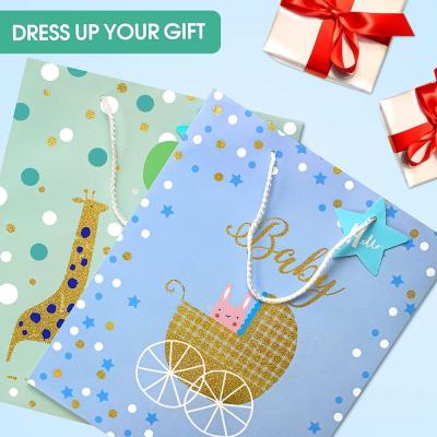 Cina Extra Large High End Riutilizzabile Cartoon Cute Baby Gift Tote Packaging Acquisti Sacchetto di carta in vendita