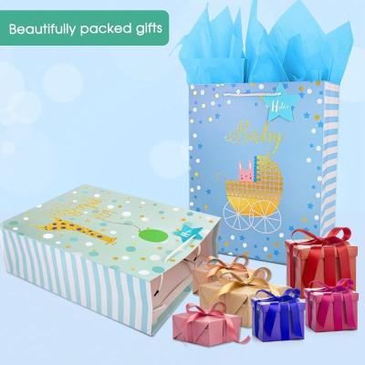 Cina Extra Large High End Riutilizzabile Cartoon Cute Baby Gift Tote Packaging Acquisti Sacchetto di carta in vendita