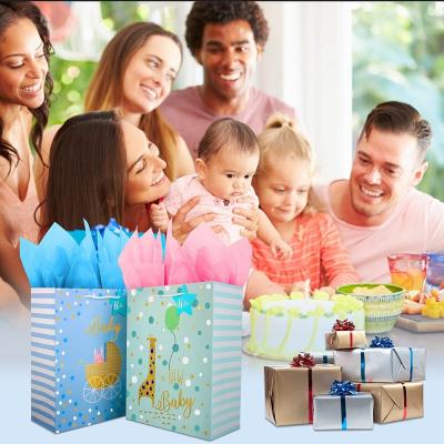 Cina Extra Large High End Riutilizzabile Cartoon Cute Baby Gift Tote Packaging Acquisti Sacchetto di carta in vendita