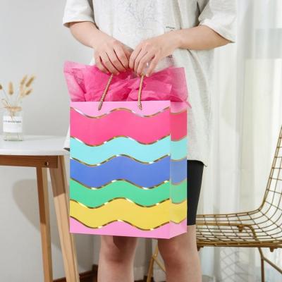 Cina Ordine su misura Carta Gioielli Regalo Shopping Sacchetti di carta di cartone con maniglia di lunghezza della mano in vendita