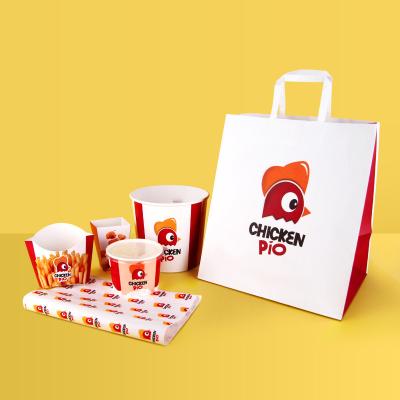 Cina Contenitore per imballaggi di fast food set scatola di carta di pollo fritto per take-out e ristoranti in vendita