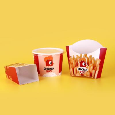 Cina Contenitore per imballaggi di fast food set scatola di carta di pollo fritto per take-out e ristoranti in vendita