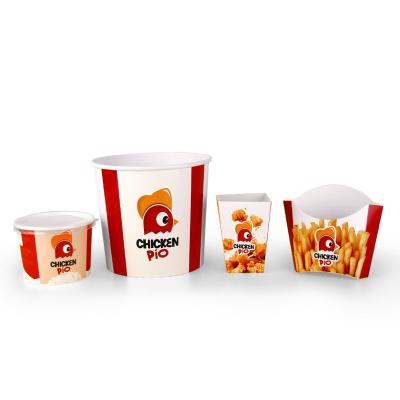 Cina Contenitore per imballaggi di fast food set scatola di carta di pollo fritto per take-out e ristoranti in vendita