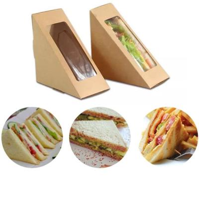 Cina Materiali riciclati Scatola di imballaggio per sandwich stampata su misura con porta-vitre trasparente in PVC in vendita