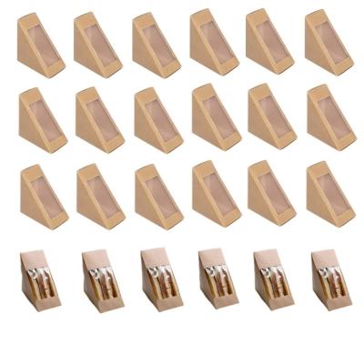 Cina Materiali riciclati Scatola di imballaggio per sandwich stampata su misura con porta-vitre trasparente in PVC in vendita