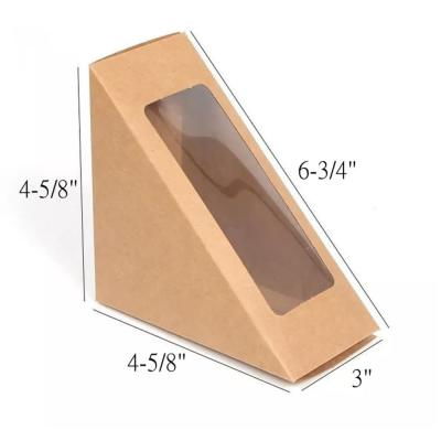 Cina Materiali riciclati Scatola di imballaggio per sandwich stampata su misura con porta-vitre trasparente in PVC in vendita