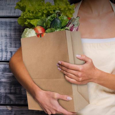 Cina Eco-friendly Frutta fresca ortaggi Imballaggio Sacchetto di carta kraft con design di lusso in vendita