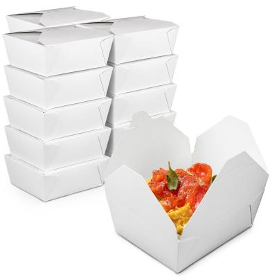 Cina Imballaggi monouso per insalate Contenitori alimentari Cartone di carta kraft per fast food e takeaway in vendita