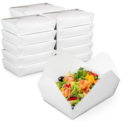 Cina Imballaggi monouso per insalate Contenitori alimentari Cartone di carta kraft per fast food e takeaway in vendita