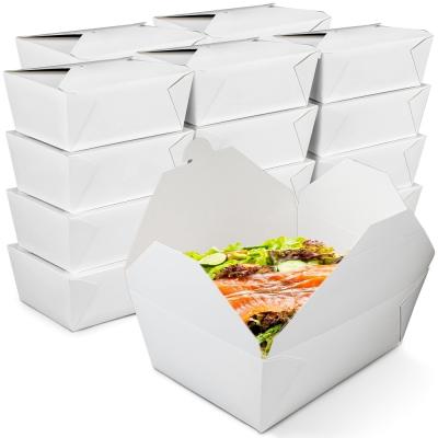 Cina Imballaggi monouso per insalate Contenitori alimentari Cartone di carta kraft per fast food e takeaway in vendita