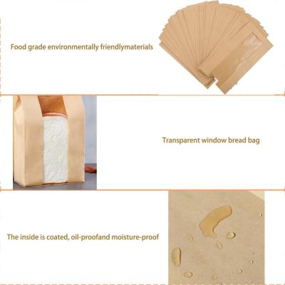 Cina Grande sacchetto di carta kraft a prova di grasso per pane e snack con imballaggio ecologico per finestre in vendita