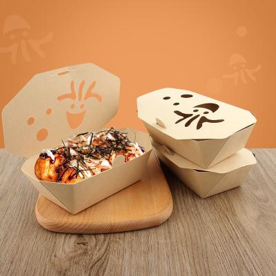Cina Altri Confezione a mano a mano Kraft Paper Lunch Box per fast food Microonde in vendita