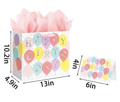 Cina CMYK 4 colori Offset Stampa sacchetti di carta fatti a mano riutilizzabili con logo per la festa di compleanno in vendita